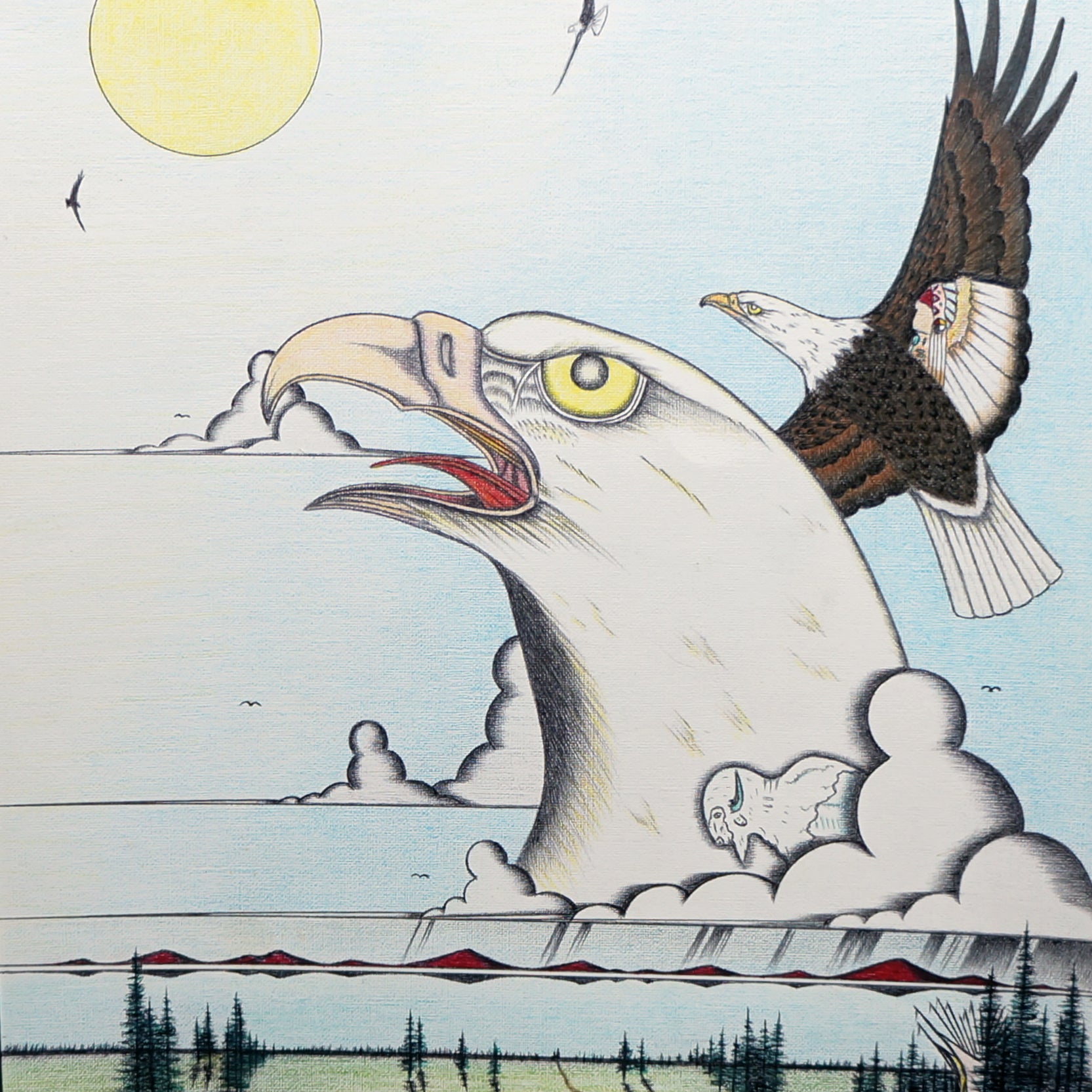 Fierce Eagle Drawing